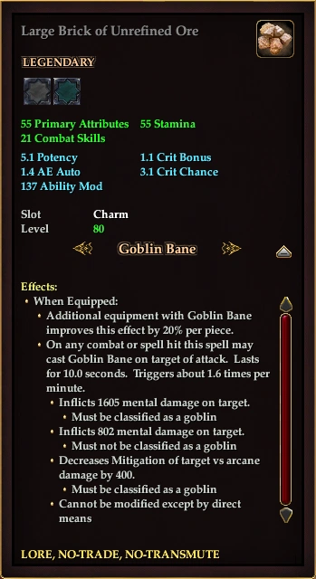 Large Brick of Unrefined Ore | EverQuest 2 Wiki | Fandom