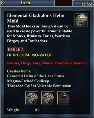 Elemental Gladiator's Helm Mold | EverQuest 2 Wiki | Fandom
