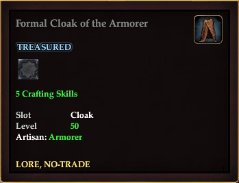 Formal Cloak of the Armorer | EverQuest 2 Wiki | Fandom