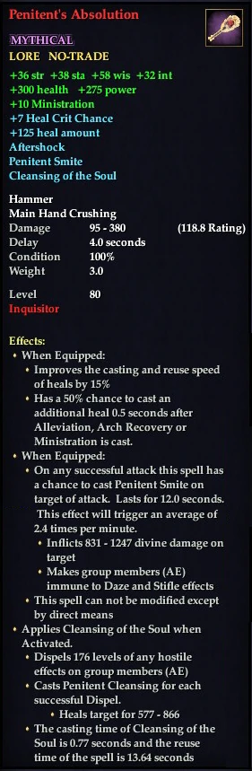 Inquisitor Epic Weapon Timeline | EverQuest 2 Wiki | Fandom