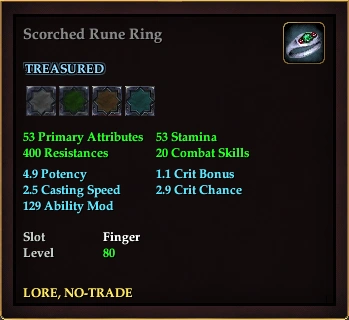Scorched Rune Ring | EverQuest 2 Wiki | Fandom