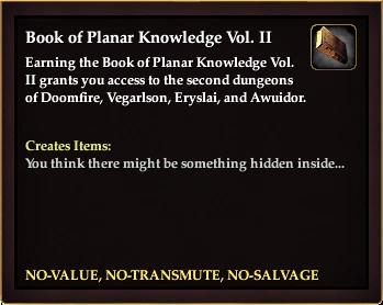 Book of Planar Knowledge Vol. II | EverQuest 2 Wiki | Fandom