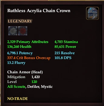 Ruthless Acrylia Chain Crown | EverQuest 2 Wiki | Fandom