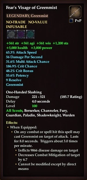 Fear's Visage of Greenmist | EverQuest 2 Wiki | Fandom