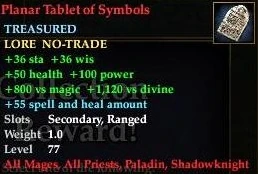 Planar Tablet of Symbols | EverQuest 2 Wiki | Fandom