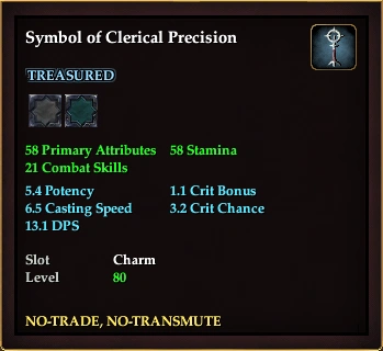 Symbol of Clerical Precision | EverQuest 2 Wiki | Fandom