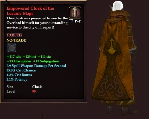 Empowered Cloak of the Lucanic Mage | EverQuest 2 Wiki | Fandom