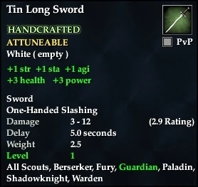 Tin Long Sword | EverQuest 2 Wiki | Fandom