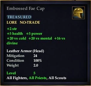 Embossed Fae Cap | EverQuest 2 Wiki | Fandom