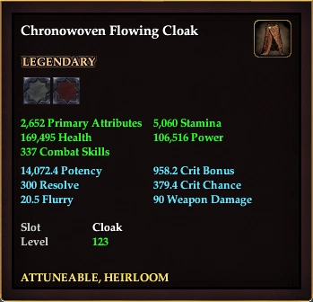 Chronowoven Flowing Cloak | EverQuest 2 Wiki | Fandom