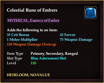 Celestial Rune of Embers | EverQuest 2 Wiki | Fandom