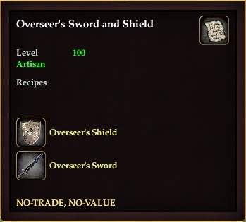 Overseer's Sword and Shield | EverQuest 2 Wiki | Fandom