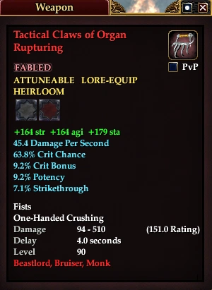 Tactical Claws of Organ Rupturing | EverQuest 2 Wiki | Fandom