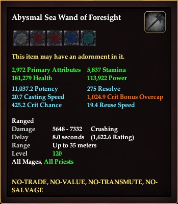 Abysmal Sea Wand of Foresight | EverQuest 2 Wiki | Fandom