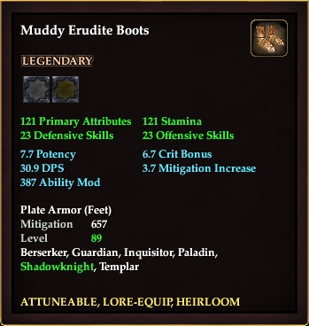 Muddy Erudite Boots | EverQuest 2 Wiki | Fandom