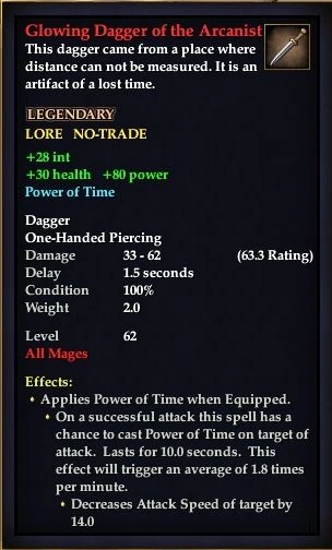 Glowing Dagger of the Arcanist | EverQuest 2 Wiki | Fandom