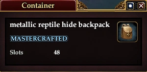 metallic reptile hide backpack | EverQuest 2 Wiki | Fandom