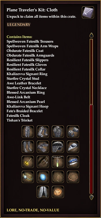 Plane Traveler's Kit: Cloth | EverQuest 2 Wiki | Fandom