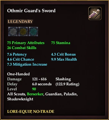 Othmir Guard's Sword | EverQuest 2 Wiki | Fandom