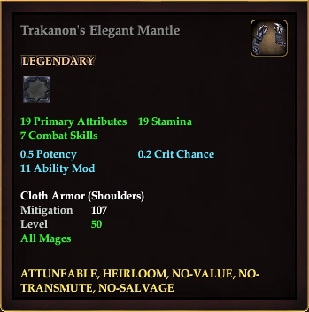 Trakanon's Elegant Mantle | EverQuest 2 Wiki | Fandom
