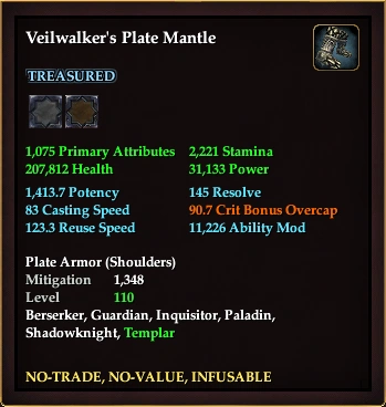 Veilwalker's Plate Mantle | EverQuest 2 Wiki | Fandom