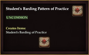 Student's Barding Pattern of Practice | EverQuest 2 Wiki | Fandom