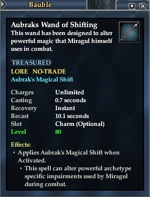 Aubraks Wand of Shifting | EverQuest 2 Wiki | Fandom