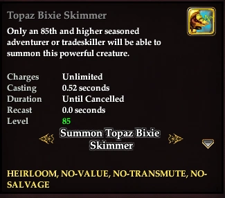 Topaz Bixie Skimmer | EverQuest 2 Wiki | Fandom