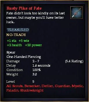 Rusty Pike of Fate | EverQuest 2 Wiki | Fandom