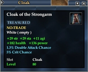 Cloak of the Strongarm | EverQuest 2 Wiki | Fandom