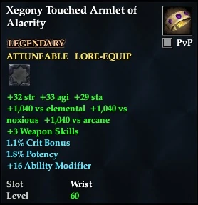 Xegony Touched Armlet of Alacrity | EverQuest 2 Wiki | Fandom