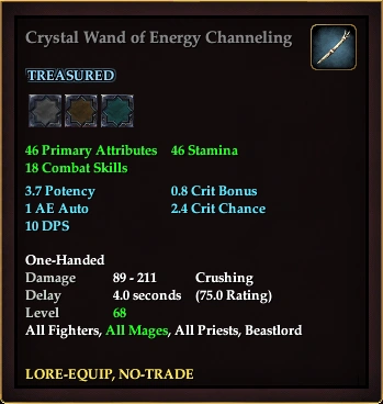 Crystal Wand of Energy Channeling | EverQuest 2 Wiki | Fandom