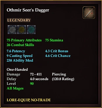 Othmir Seer's Dagger | EverQuest 2 Wiki | Fandom