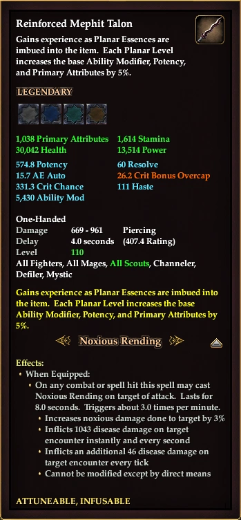 Reinforced Mephit Talon | EverQuest 2 Wiki | Fandom