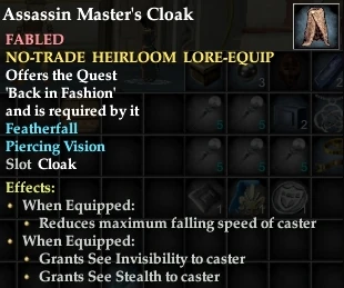 Assassin Master's Cloak | EverQuest 2 Wiki | Fandom