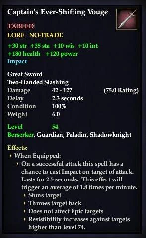 Captain's Ever-Shifting Vouge | EverQuest 2 Wiki | Fandom