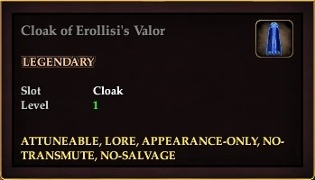Cloak of Erollisi's Valor | EverQuest 2 Wiki | Fandom