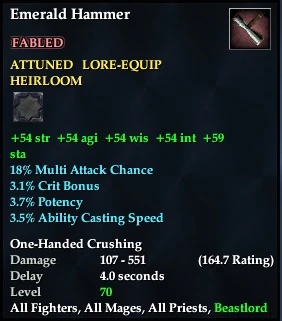 Emerald Hammer | EverQuest 2 Wiki | Fandom