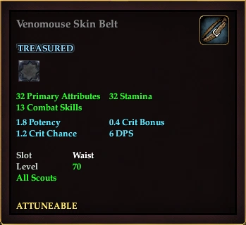 Venomouse Skin Belt | EverQuest 2 Wiki | Fandom