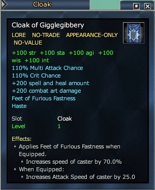 Cloak of Gigglegibbery | EverQuest 2 Wiki | Fandom
