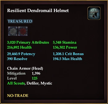 Resilient Dendromail Helmet | EverQuest 2 Wiki | Fandom