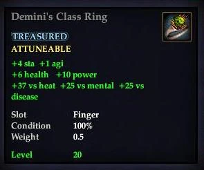 Demini's Class Ring | EverQuest 2 Wiki | Fandom
