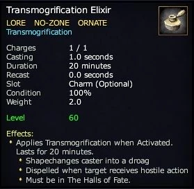 Transmogrification Elixir | EverQuest 2 Wiki | Fandom