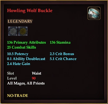 Howling Wolf Buckle | EverQuest 2 Wiki | Fandom