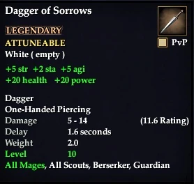 Dagger of Sorrows | EverQuest 2 Wiki | Fandom