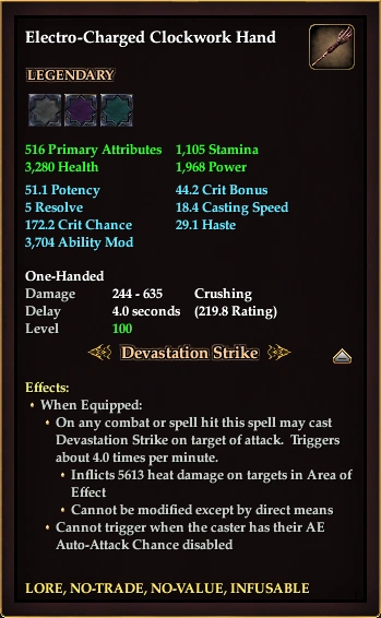 Electro-Charged Clockwork Hand | EverQuest 2 Wiki | Fandom