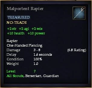 Malportent Rapier | EverQuest 2 Wiki | Fandom