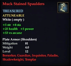 Muck Stained Spaulders | EverQuest 2 Wiki | Fandom