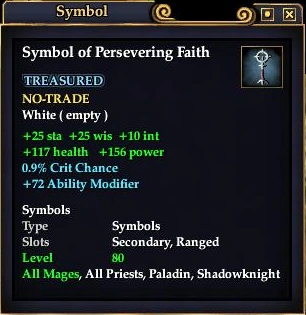 Symbol of Persevering Faith | EverQuest 2 Wiki | Fandom