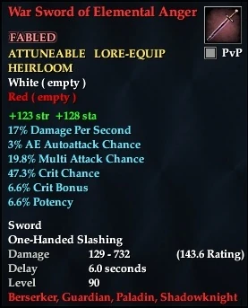 War Sword of Elemental Anger | EverQuest 2 Wiki | Fandom